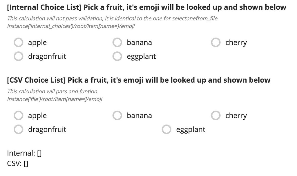 Instance lookups on internal choices / Instance logic order with Enketo - Support - ODK Forum